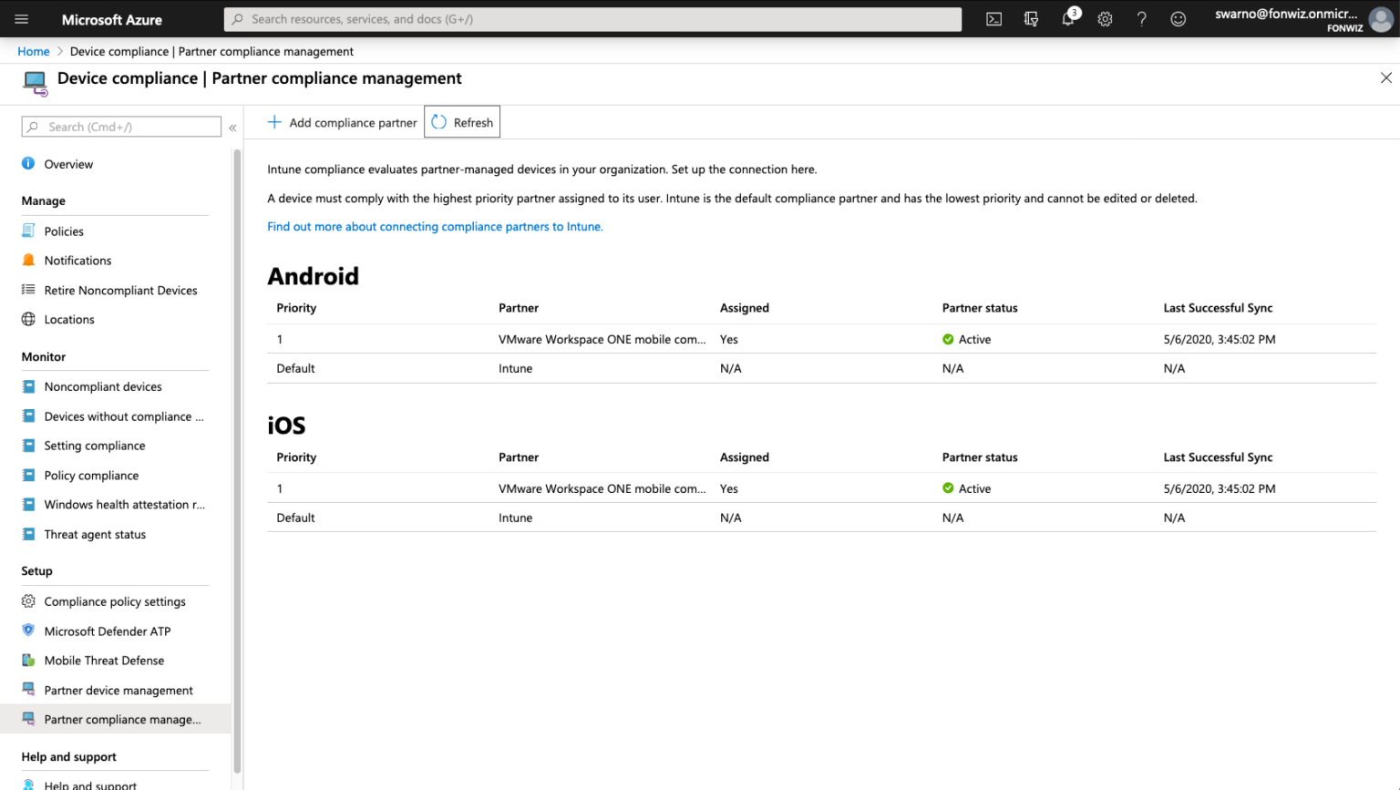 Workspace One UEM 3rd party compliance integration - Microsoft Graph API