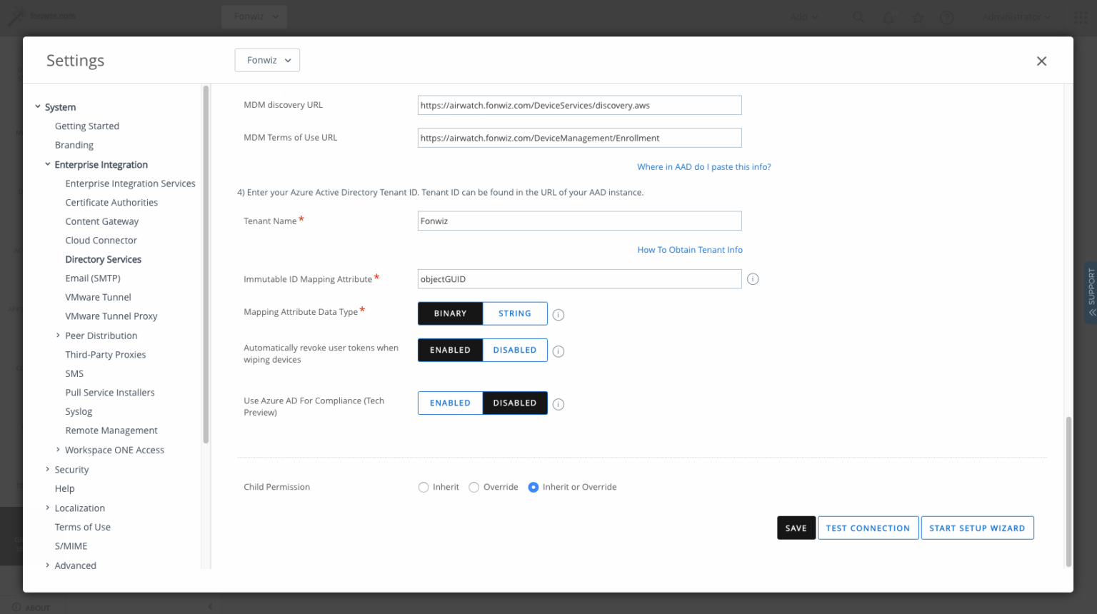 Workspace One UEM 3rd party compliance integration - Microsoft Graph API