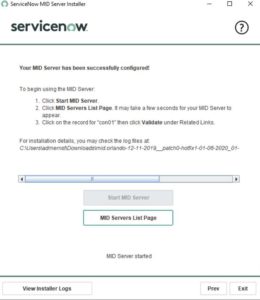 ServiceNow MID Server installation - Digital Workspace