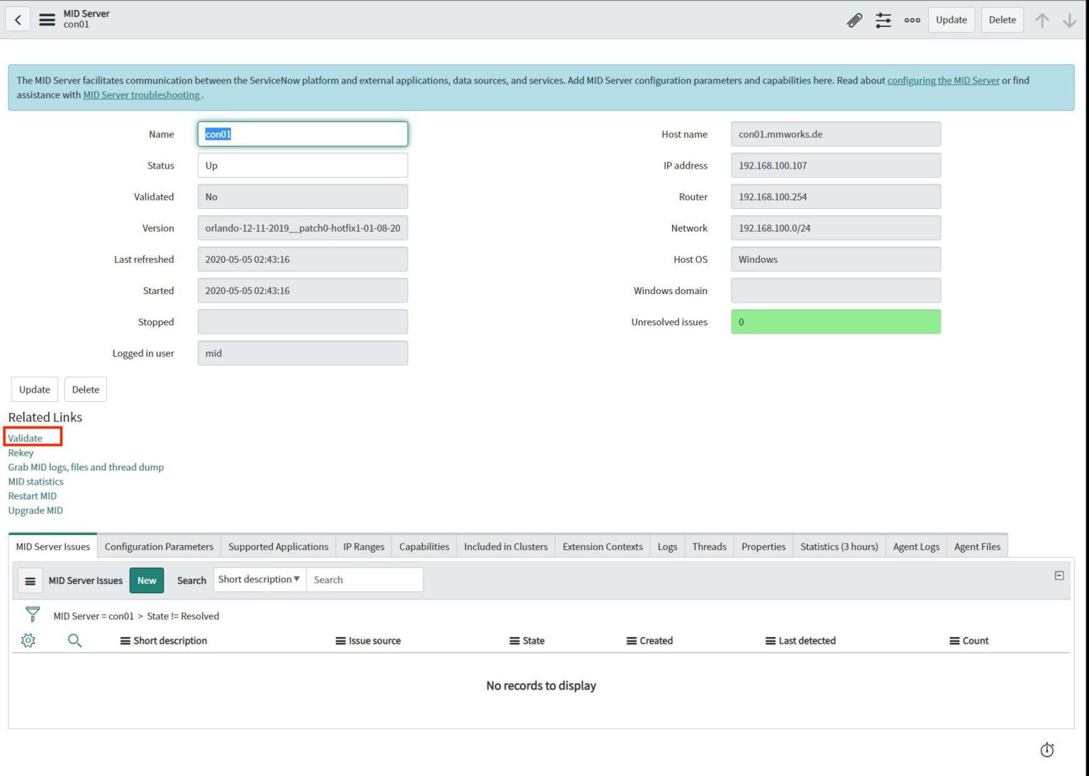 ServiceNow MID Server installation - Digital Workspace