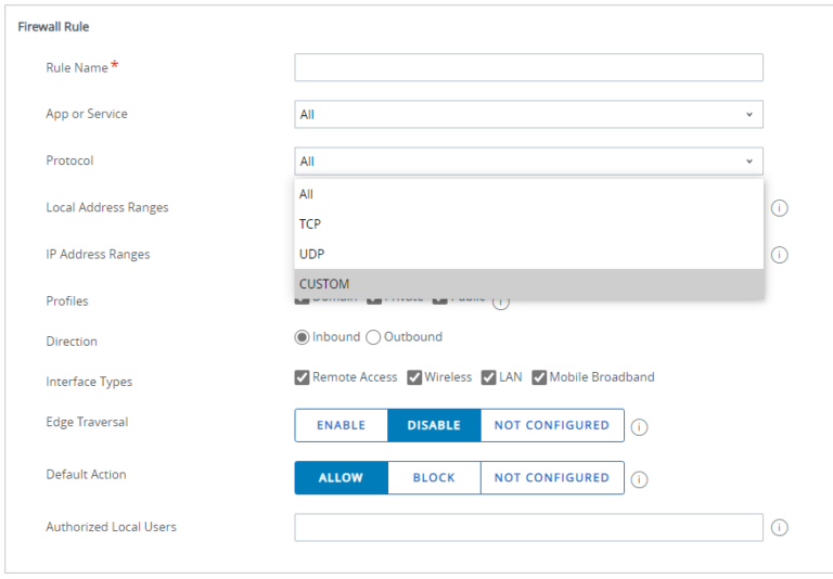 KB - Windows Firewall Custom Port - Digital Workspace