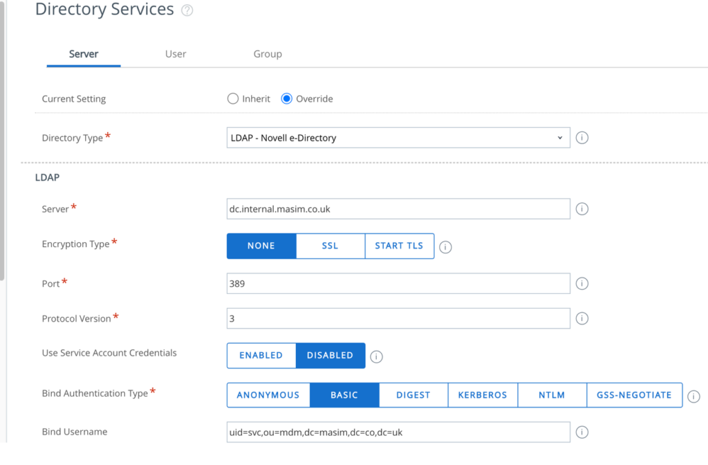 SSO to Workspace ONE UEM SSP and Admin console using IBM/Novell Directory - Digital Workspace