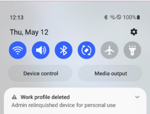 Android COPE - Enterprise Wipe Functionality - Digital Workspace
