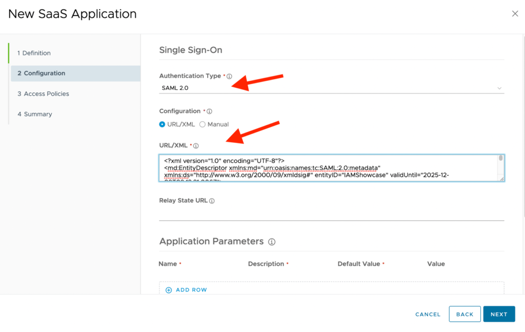 VMware Workspace ONE Access SAML SSO - Digital Workspace