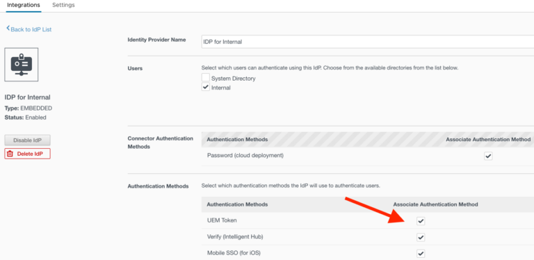 UEM Token - Workspace ONE Access - Digital Workspace
