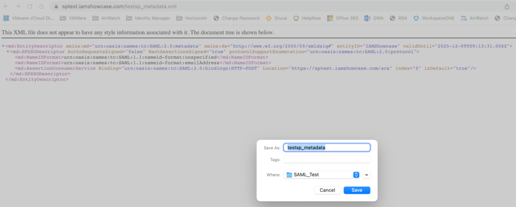 Vmware Workspace One Access Saml Sso Digital Workspace