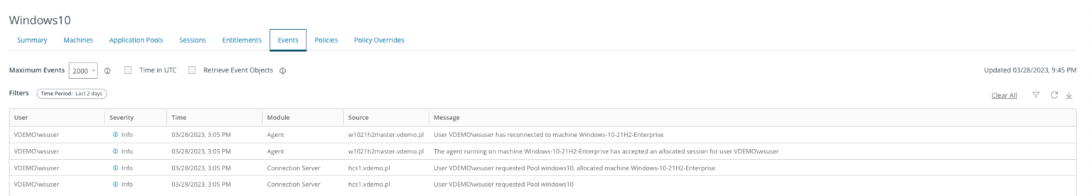 Using Horizon 8 REST API for audit and reporting - Digital Workspace