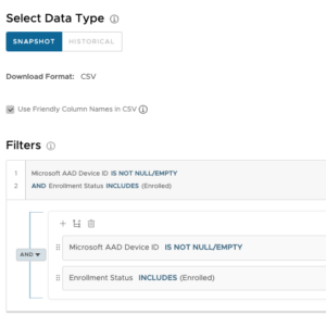 Use Microsoft Conditional Access Registration status in Workspace ONE Intelligence for Reporting ...